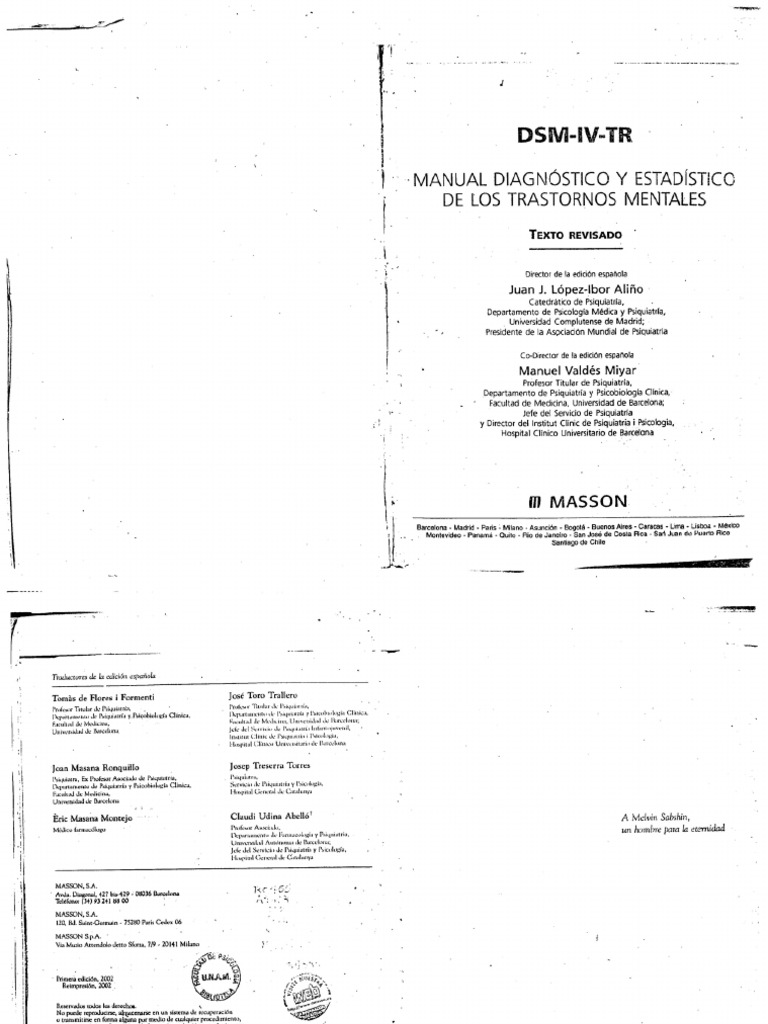 DSM Iv TR | PDF
