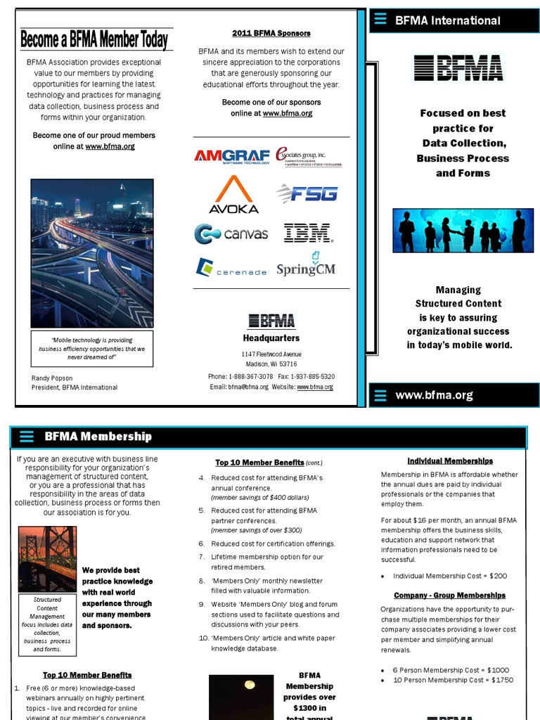 BFMA Membership Benefits Overview | PDF | Business Process | Business