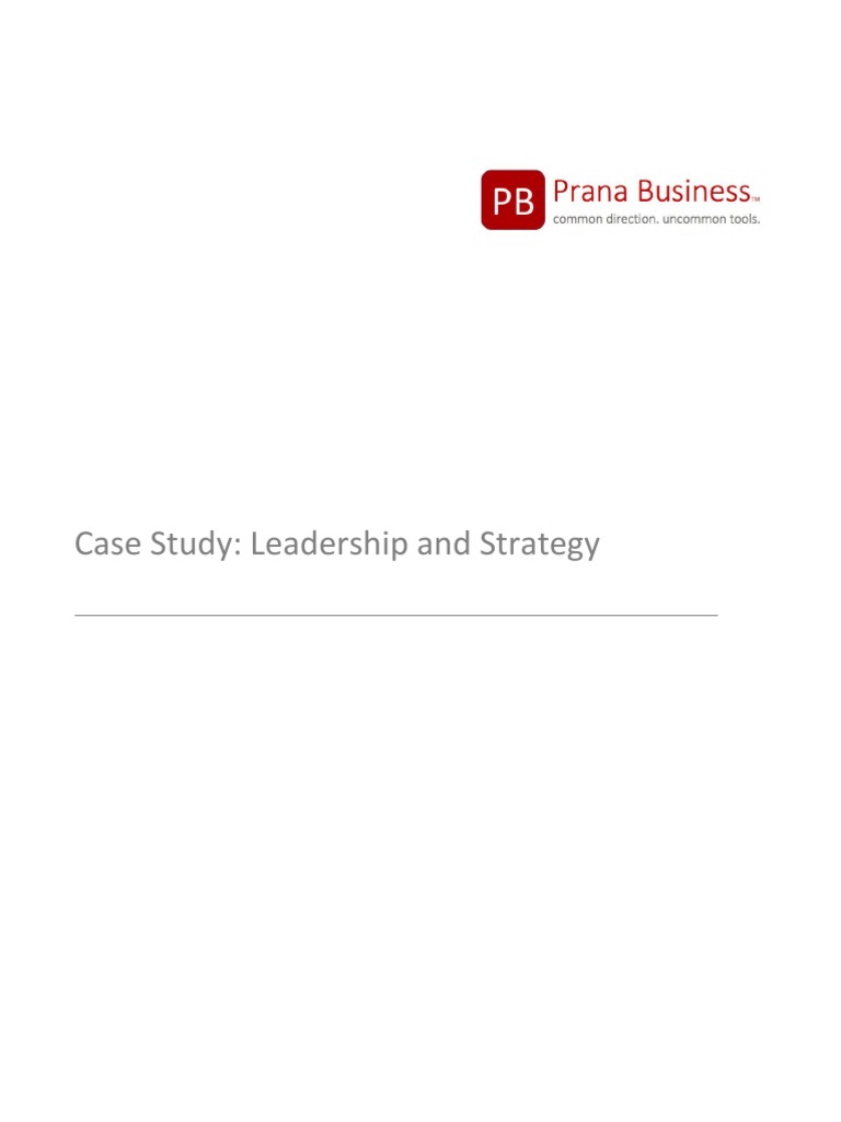 Case Study - Leadership and Strategy | PDF | Chief Executive Officer ...