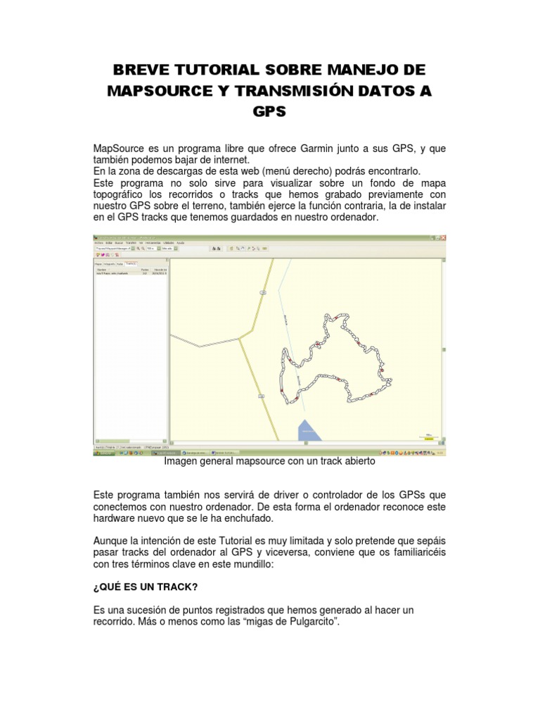 Breve Tutorial Sobre Manejo de Mapsource | PDF | Sistema de ...
