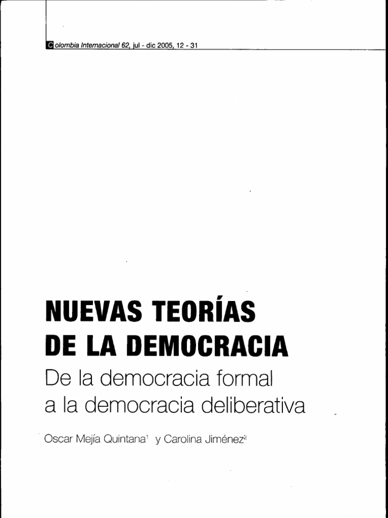 Nuevas teorías democracia | PDF | Jürgen Habermas | Democracia