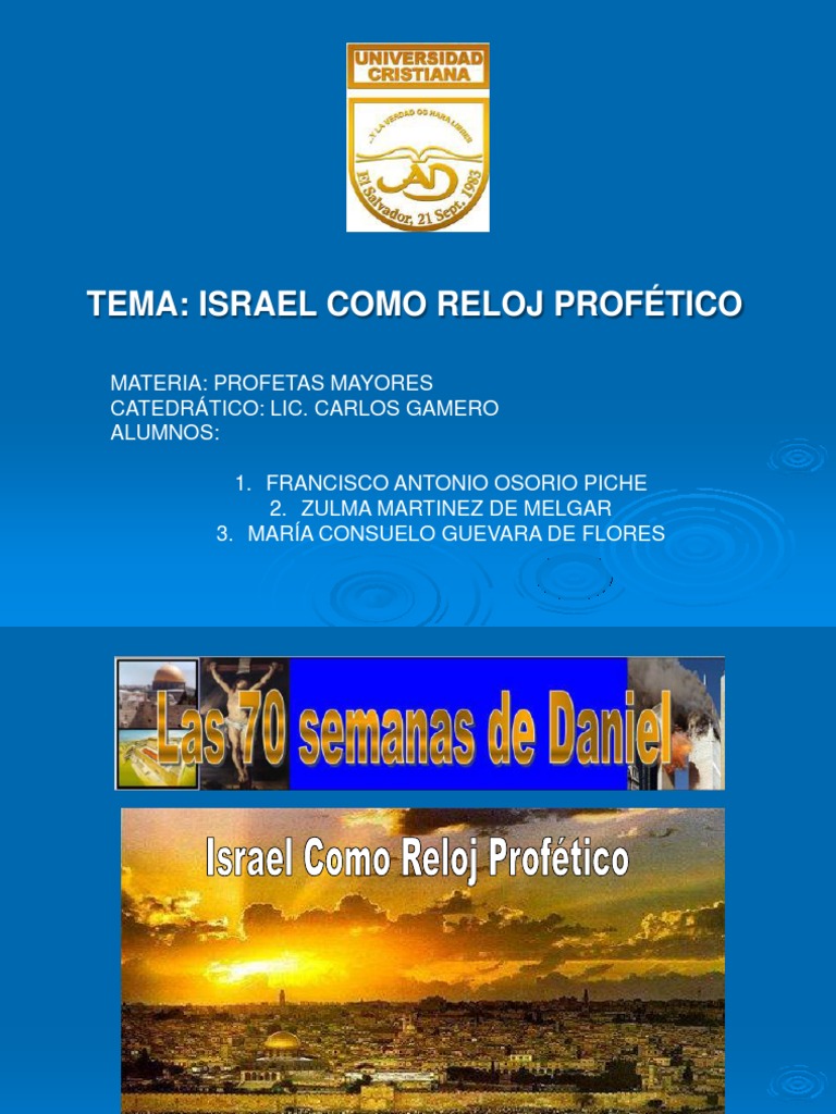 Israel Como Reloj Profetico | PDF | Jerusalén | Templo en jerusalén