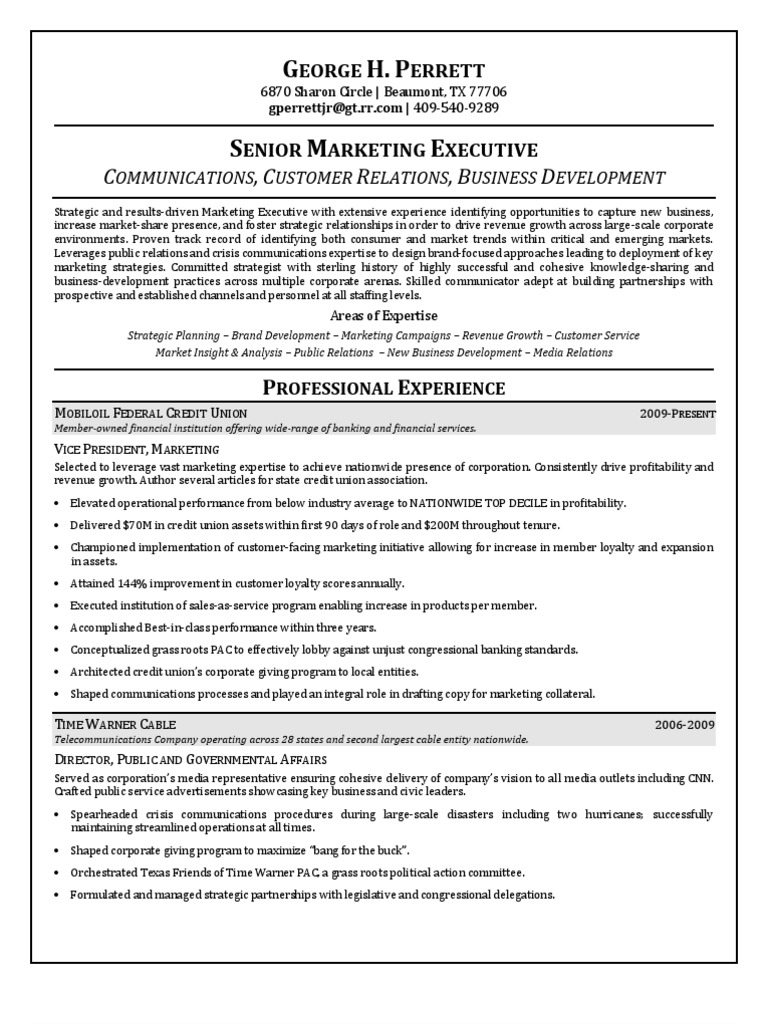 George Perrett Revised Resume | PDF | Business Development | Marketing