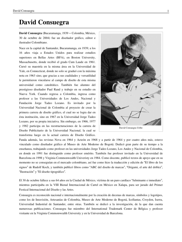 David Consuegra: Diseño Gráfico en Colombia | PDF | Diseño de ...