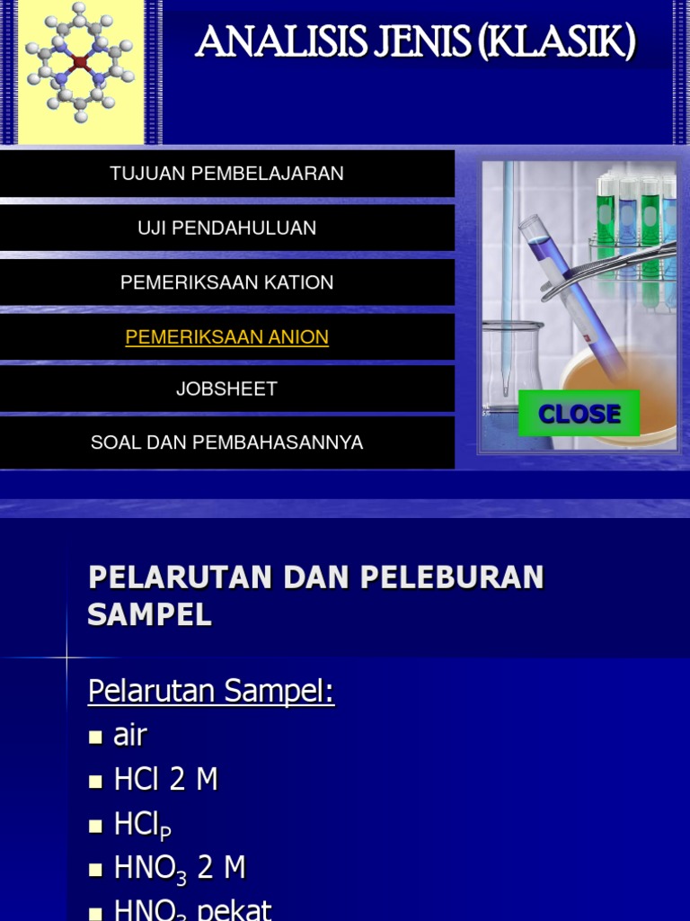 Pemeriksaan Anion | PDF