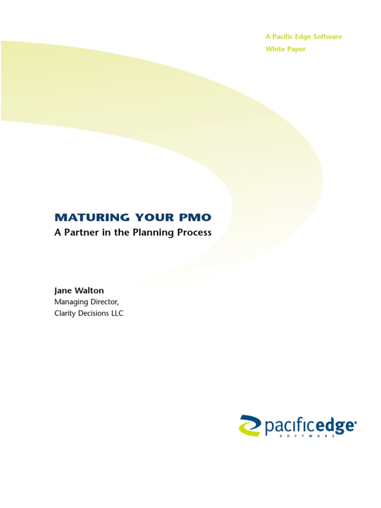 Maturing Your Pmo: A Partner in The Planning Process | PDF | Decision ...