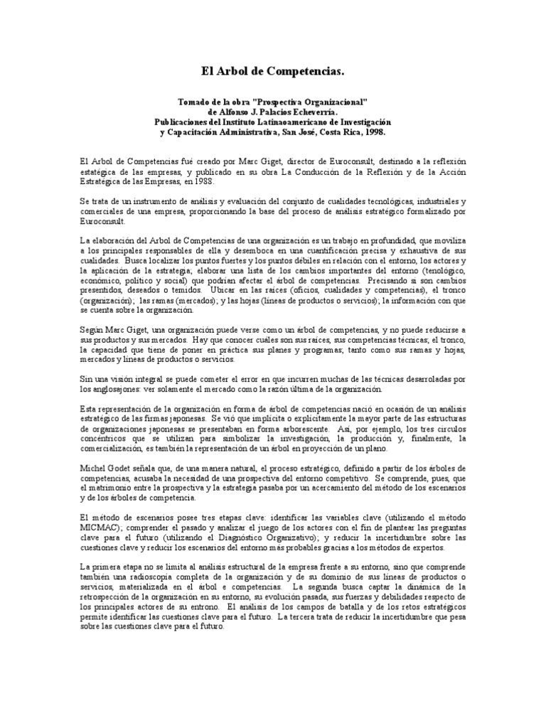Arbol de Compentencias | PDF | Marketing | Mercado (economía)