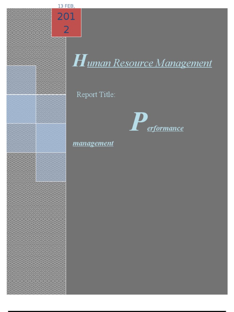 Report On Performance Management | Download Free PDF | Performance ...