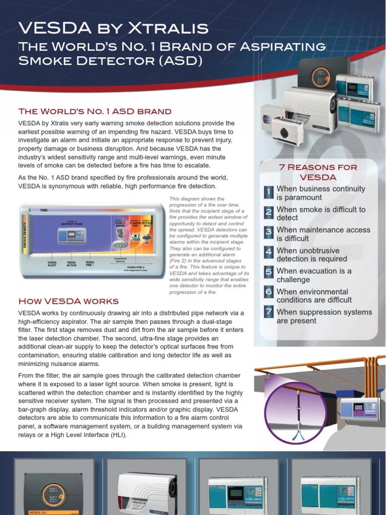 12 Vesda Product Brochure A4 Lores | PDF | Systems Engineering | Hazards