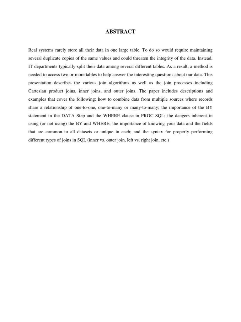SQL Joins Explained | PDF | Table (Database) | Sql
