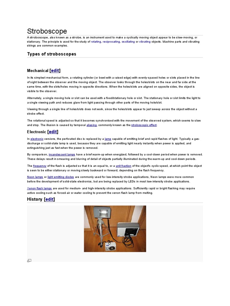 Stroboscope | PDF | Manufactured Goods | Light