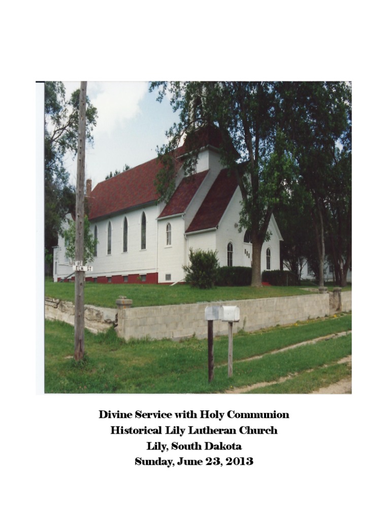 Annual Homecoming Service - Lily Lutheran Church, Lily, South Dakota ...