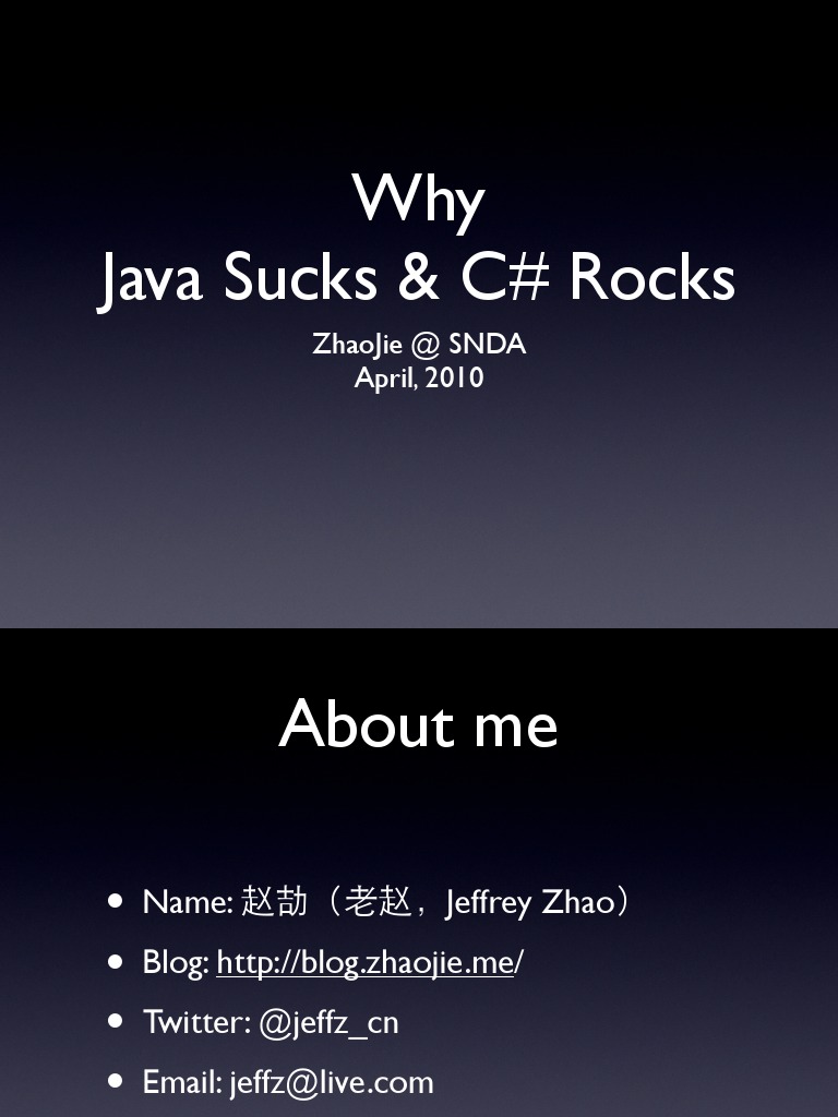 Why Java Sucks and Csharp Rocks | Download Free PDF | C Sharp ...