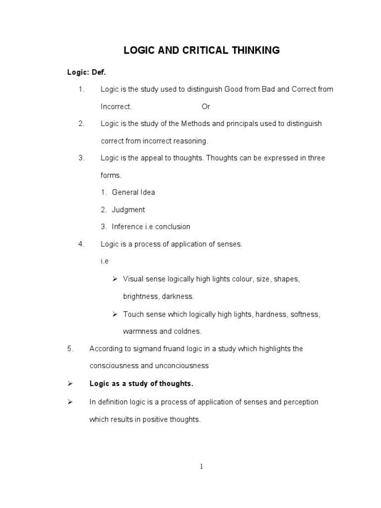 Logic and Critical Thinking | PDF | Fallacy | Logic