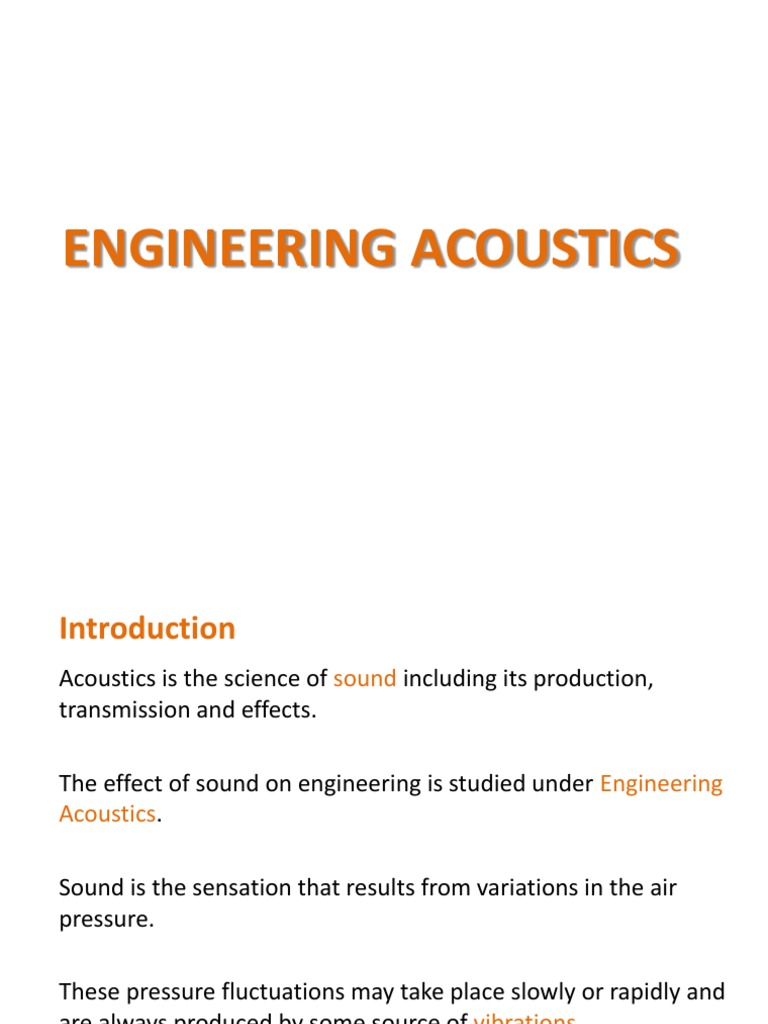 Engineering Acoustics Lecture 1 | PDF | Sound | Waves