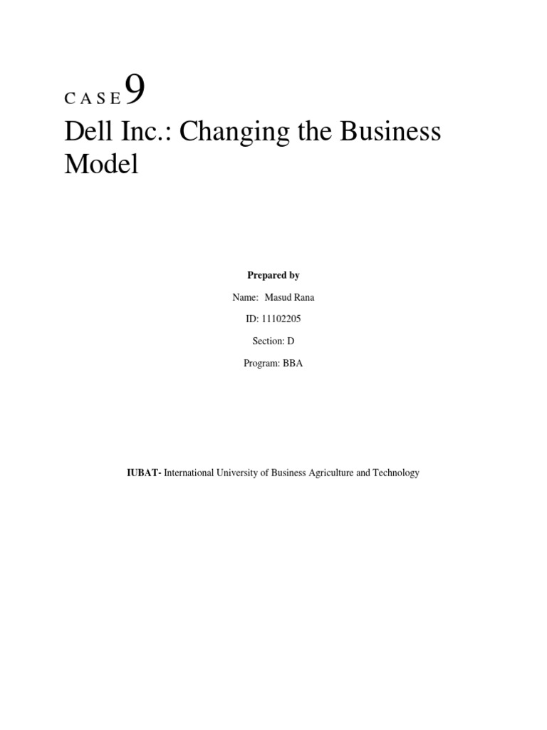 Dell's Business Model Evolution Analysis | PDF | Dell | Competition
