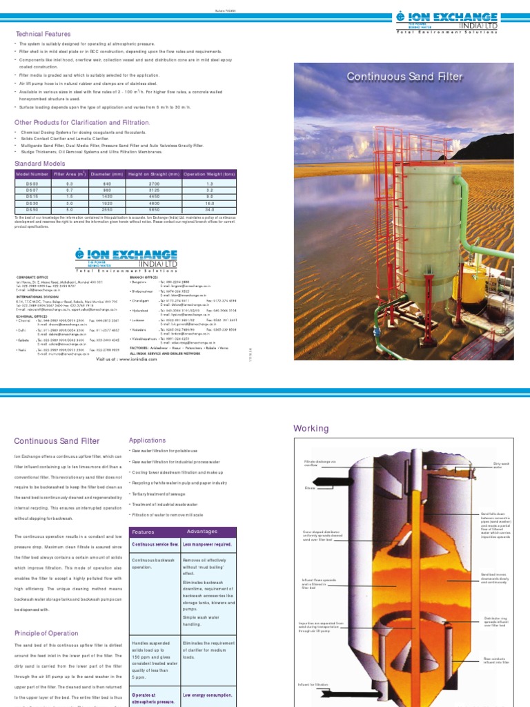 Ion Exchange Offers a Revolutionary Continuous Sand Filter with ...