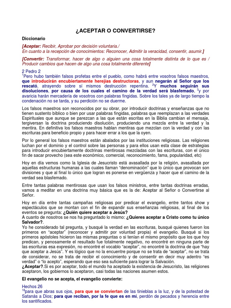 02 - Aceptar o Convertirse | PDF | Salvación | Jesús