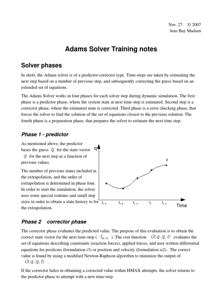 Adams Solver Training Notes | PDF | Simulation | Accuracy And Precision