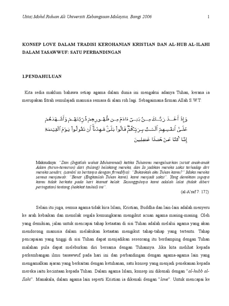 Love Dan Al-Hub Al-Ilahi | PDF | Ilmu Sosial | Filsafat
