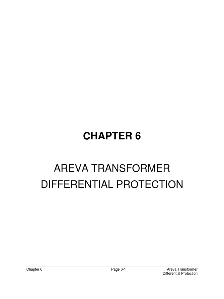 Areva Transformer Differential Protection | PDF | Transformer ...