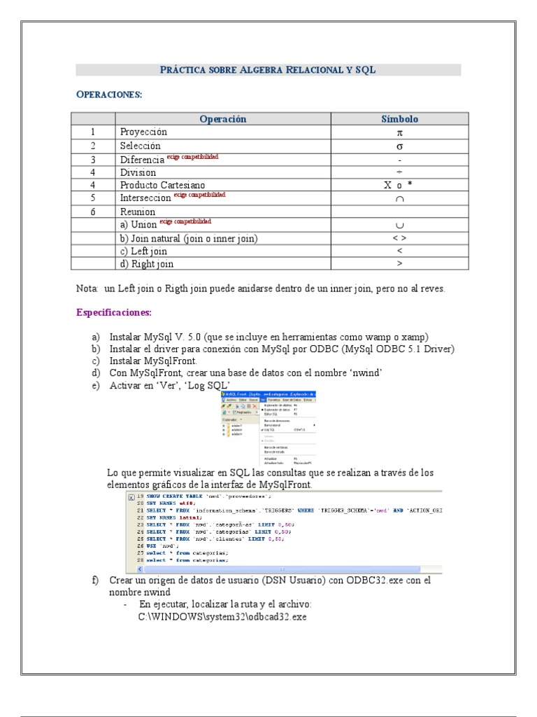 Ejercicios SQL | PDF | SQL | Base de datos relacional
