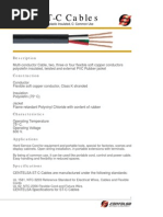 Dekoron Cable Product Specification Sheet | PDF | Wire | Electric Power