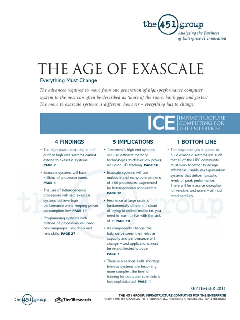 Age of Exascale | PDF | Supercomputer | Multi Core Processor
