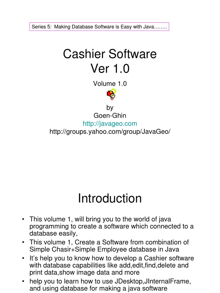 Goen Cashier Software | PDF | Desktop Environment | Java (Programming ...