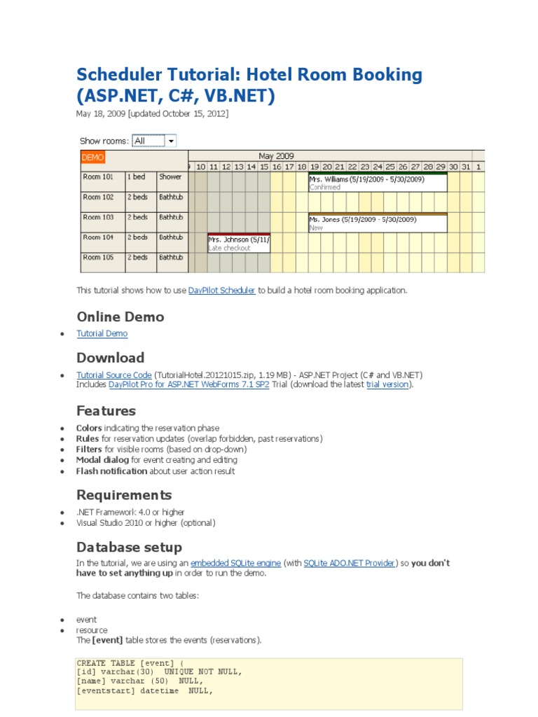 Scheduler Tutorial | PDF | Java Script | Ajax (Programming)