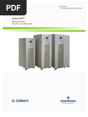 Manual De Usuario Ups Liebert Modelo Nx De 10, 15, 20 Y 30, 49% OFF