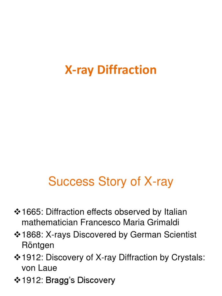 X Ray Diffraction | PDF | X Ray Crystallography | X Ray