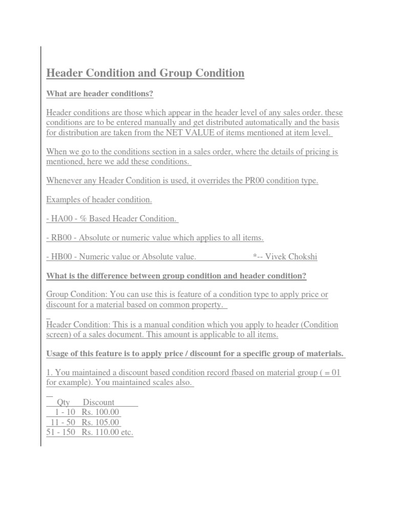 Header Condition and Group Condition: What Are Header Conditions ...