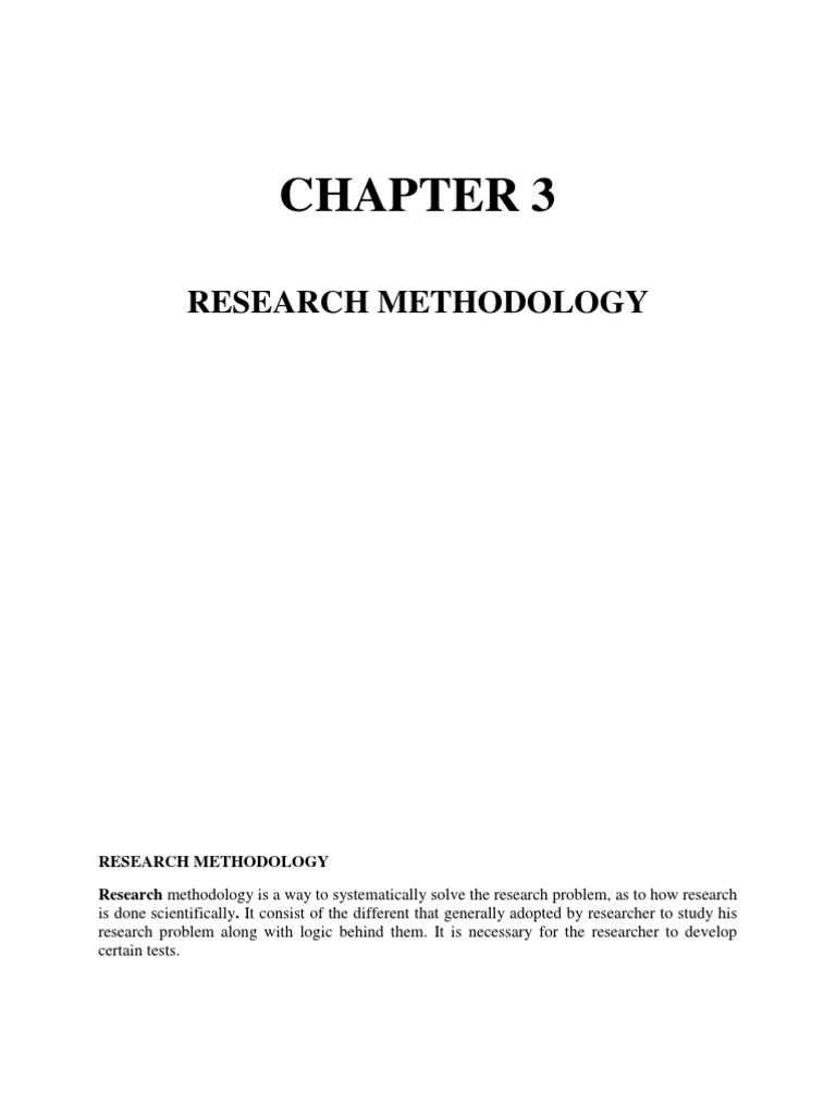 CHAPTER 3 Research Methodology | PDF | Sampling (Statistics) | Survey ...