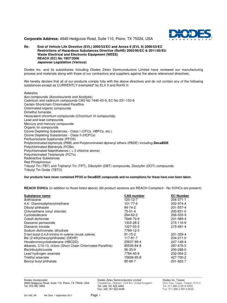 RoHS Product List | PDF | Rare Earth Element | Chemical Elements