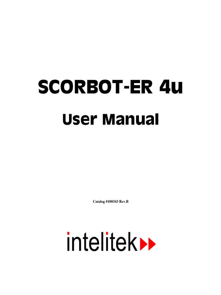 Scorbot Er4u User Manual | PDF