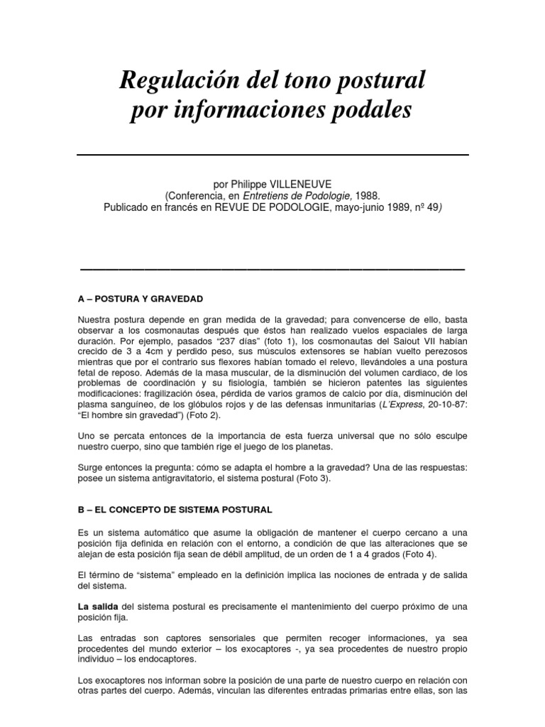 Regulacion Tono Postural | PDF | Músculo | Percepción visual