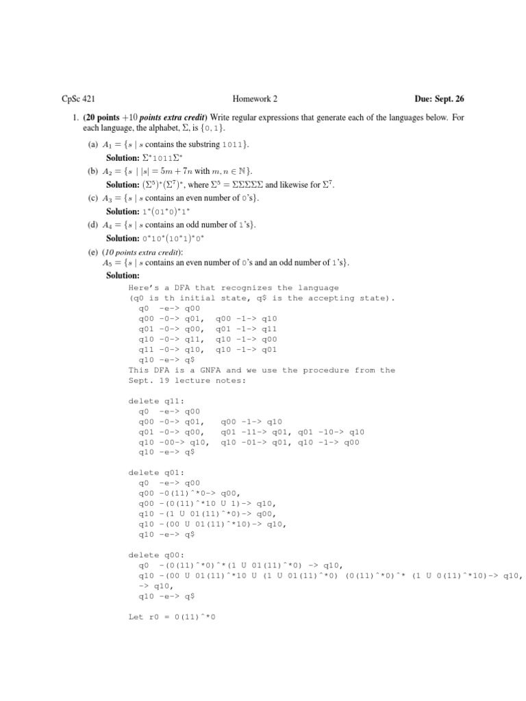 Automata DFA Exercises | PDF | Theory Of Computation | Applied Mathematics