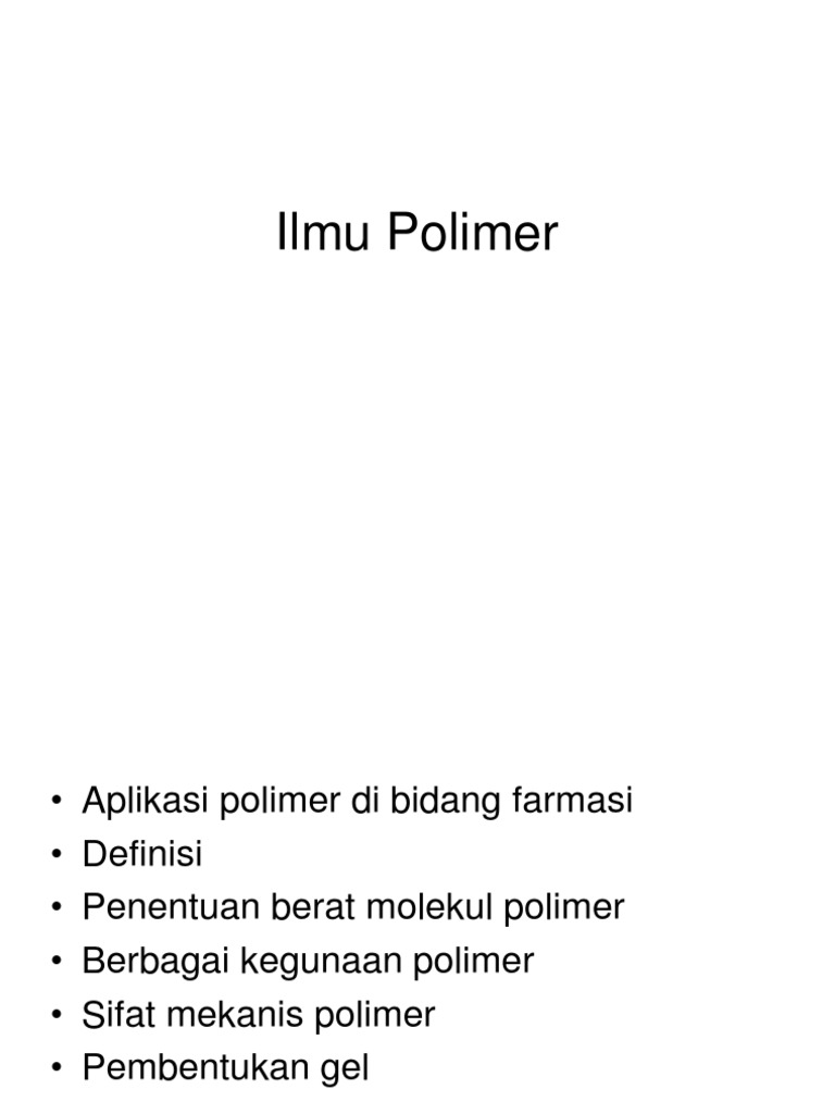 Ilmu Polimer | PDF
