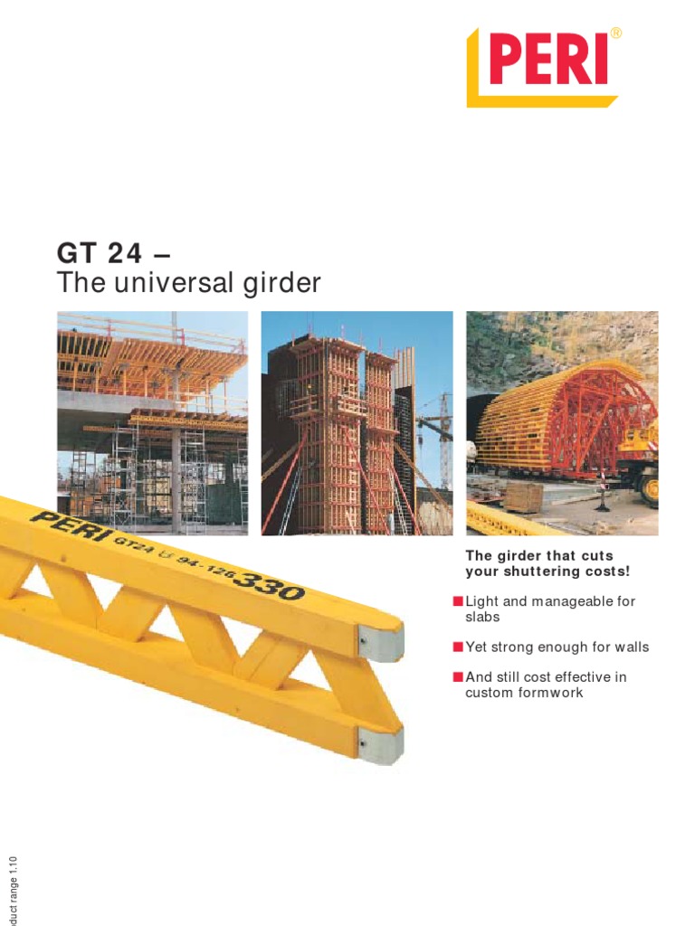 01.10 GT24 Girder Catalogue | PDF | Truss | Beam (Structure)
