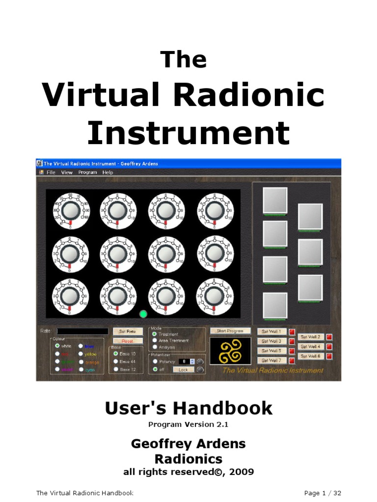 Virtual Radionic Instrument Handbook | Installation (Computer Programs ...