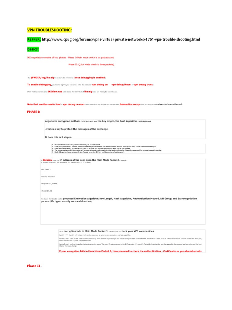 Check Point VPN Troubleshooting Guide | PDF | Security Technology ...