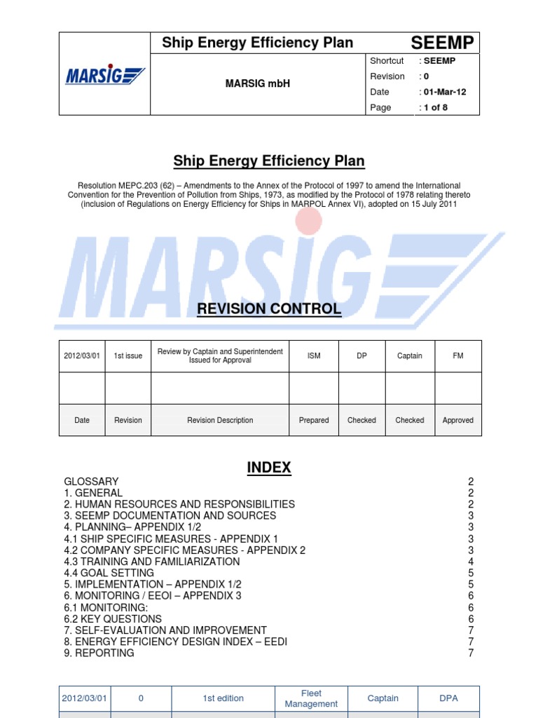 Marsig - Seemp Template | PDF | Fuel Oil | Ships