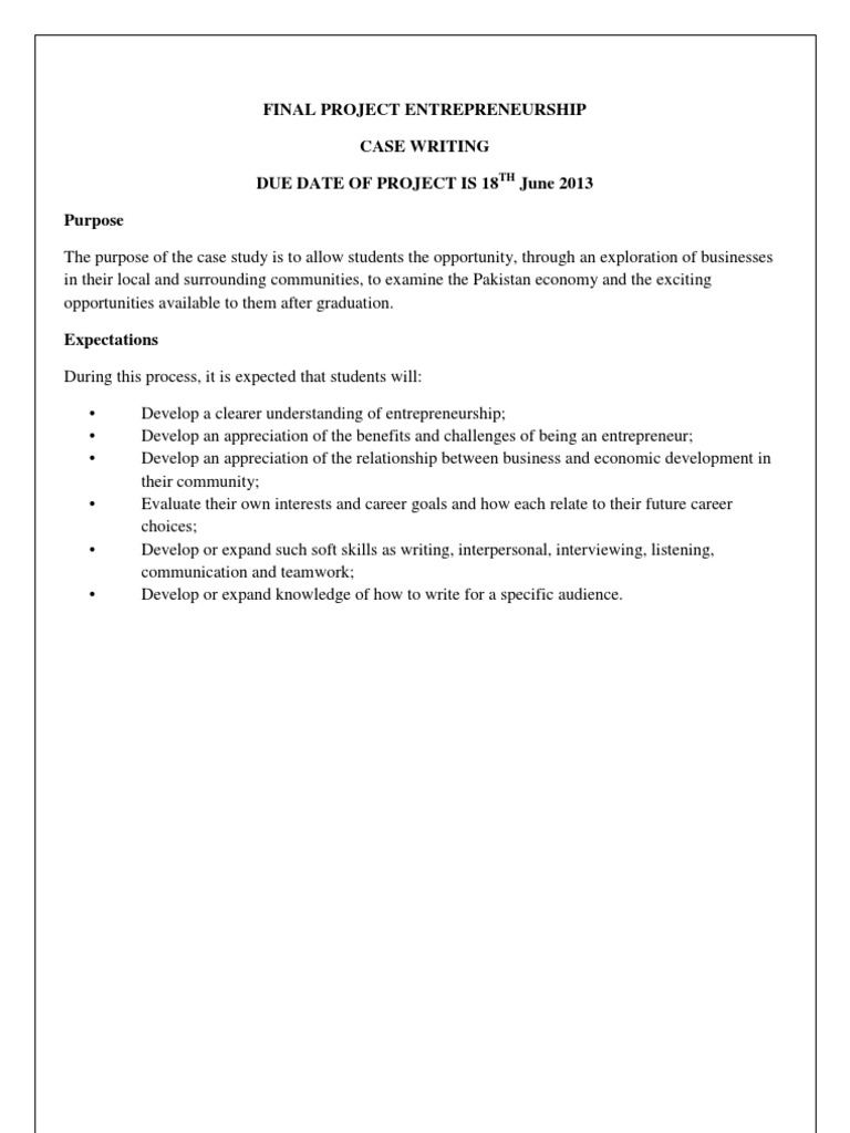 J&E Enterprises: An Entrepreneurship Case Study | PDF ...