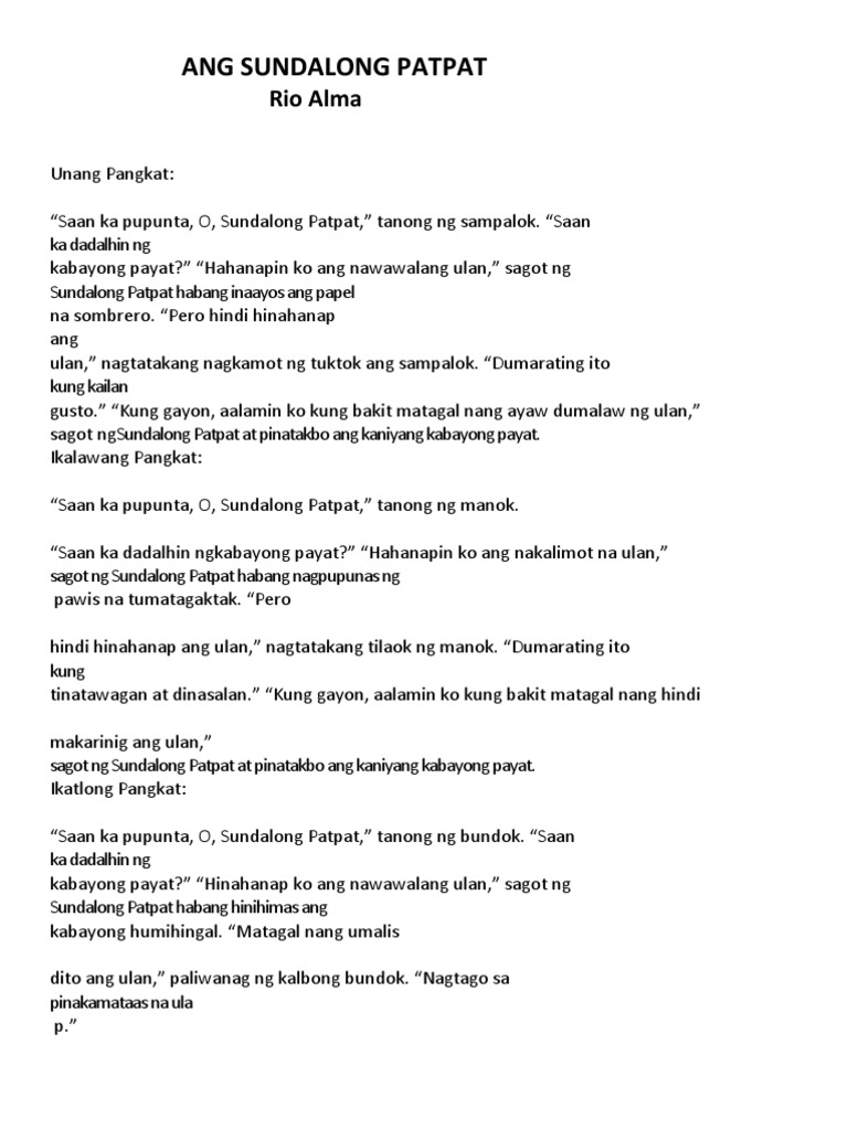 Ang Sundalong Patpat | PDF