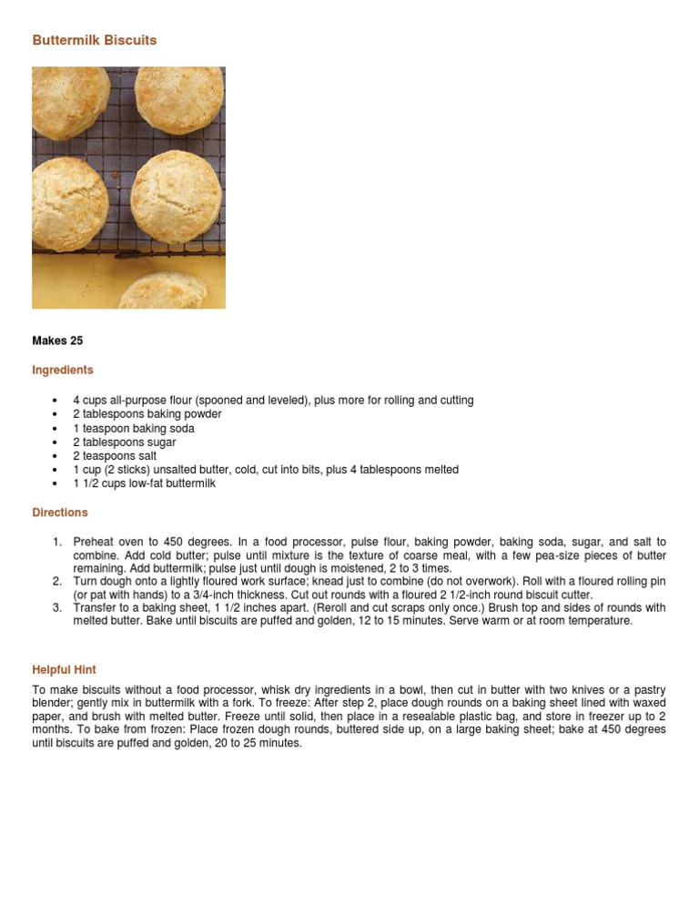 Buttermilk Biscuits | PDF