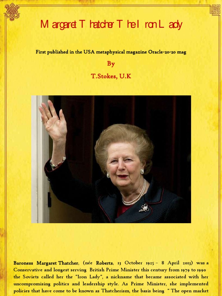 Margaret Thatcher The Iron Lady S Palm | PDF | Margaret Thatcher