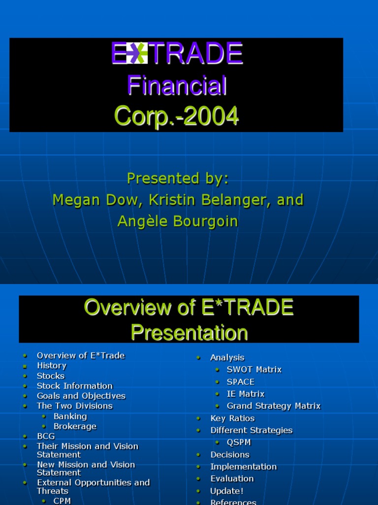 Etrade Case Study | PDF | Stocks | Futures Contract