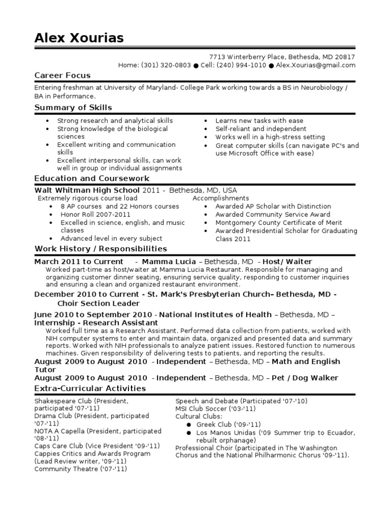 Alex Resume | PDF | National Institutes Of Health | Schools