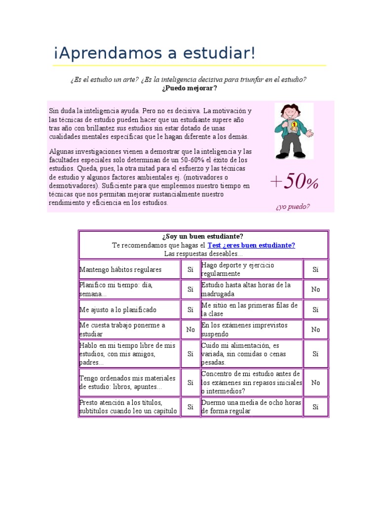 Técnicas para Mejorar el Estudio | PDF | Lectura veloz | Lectura (proceso)